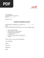 Letter Sample - Overdraft Request | PDF | Overdraft | Banking