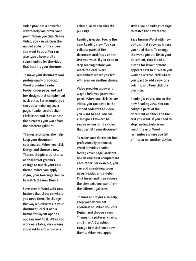 How To Make 3 Columns in Word | PDF | Page Layout | Computer Science