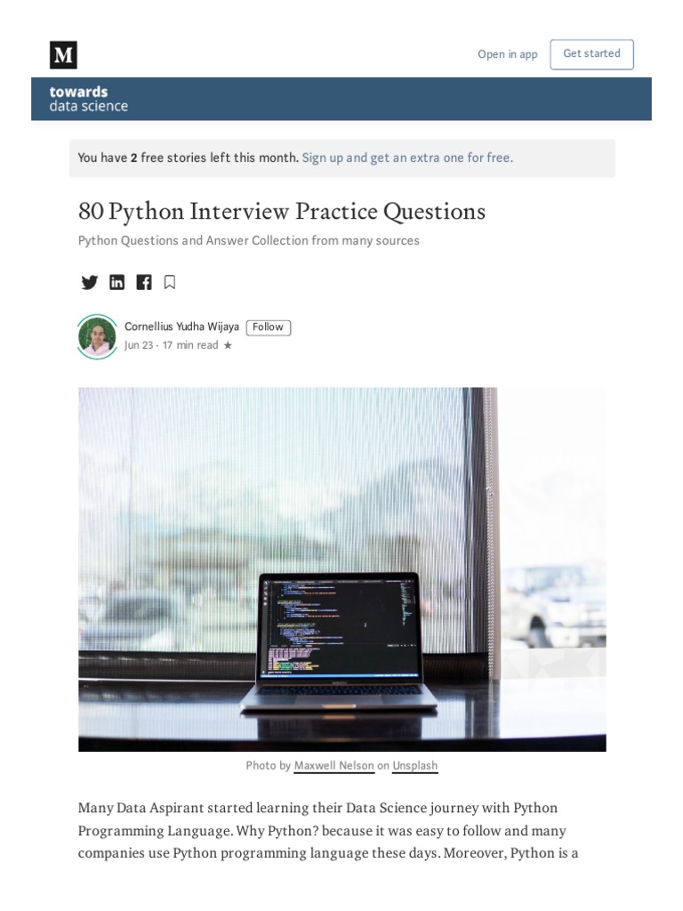 80 Q And A Data Science Pdf Anonymous Function Python Programming Language