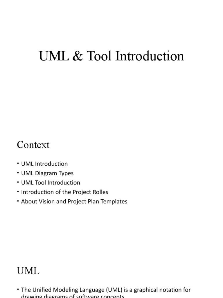 UML & Tool Introduction | PDF | Software Testing | Unified Modeling ...