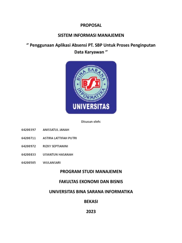 Proposal SIM Projek Prototype | PDF | Bisnis | Komputer