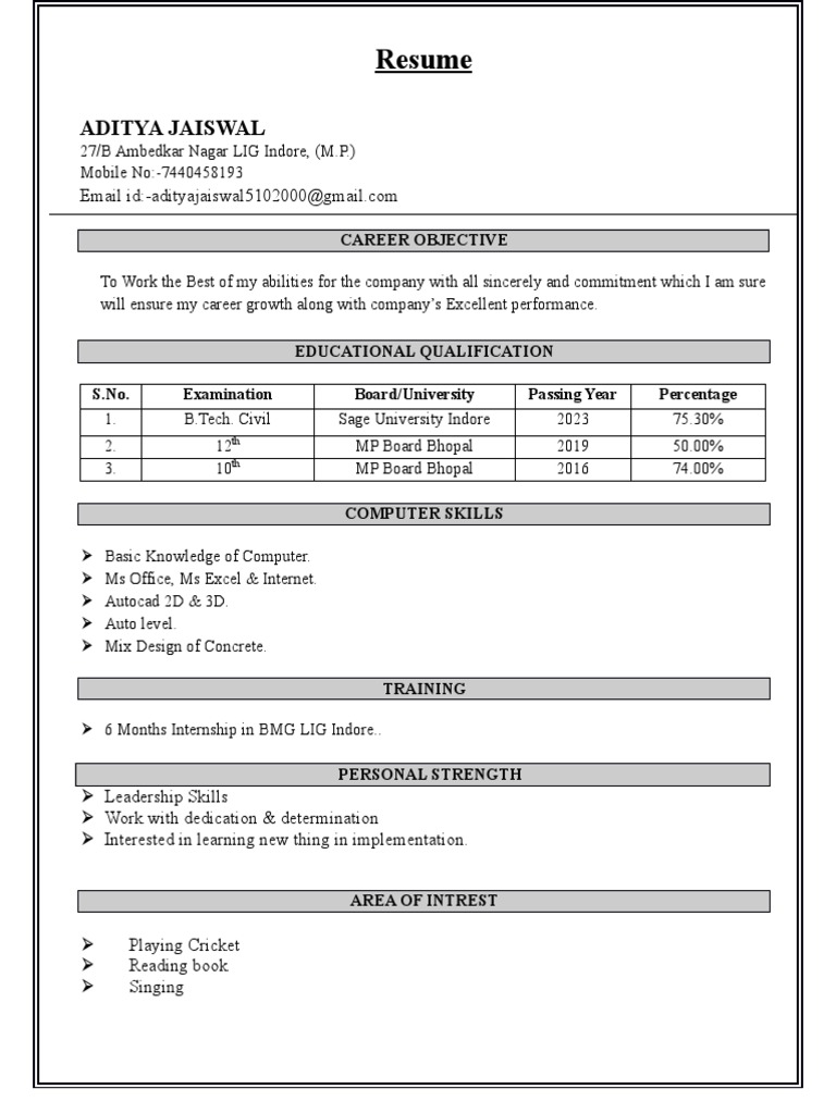 ADITYA JAISWAL | PDF