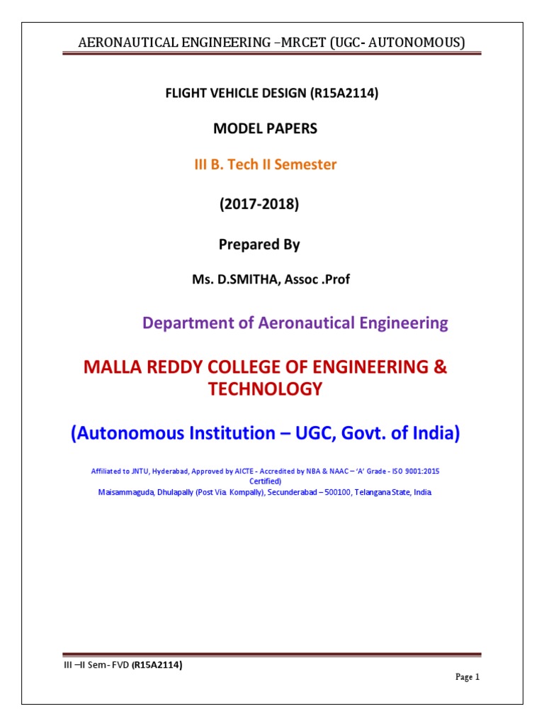 Malla Reddy College of Engineering & Technology: (Autonomous ...