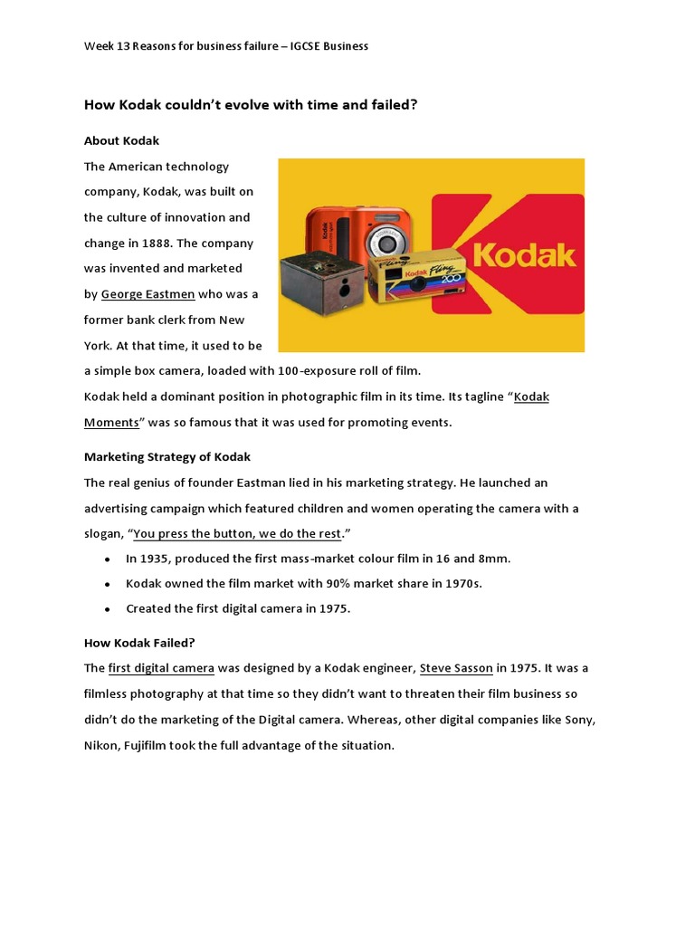 How Kodak Failed | PDF