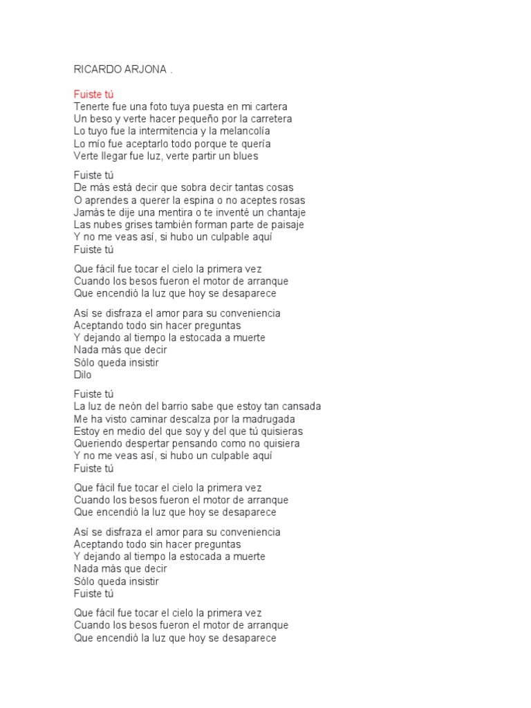 Preterito Indefinido, Irregulares, Cancion | PDF