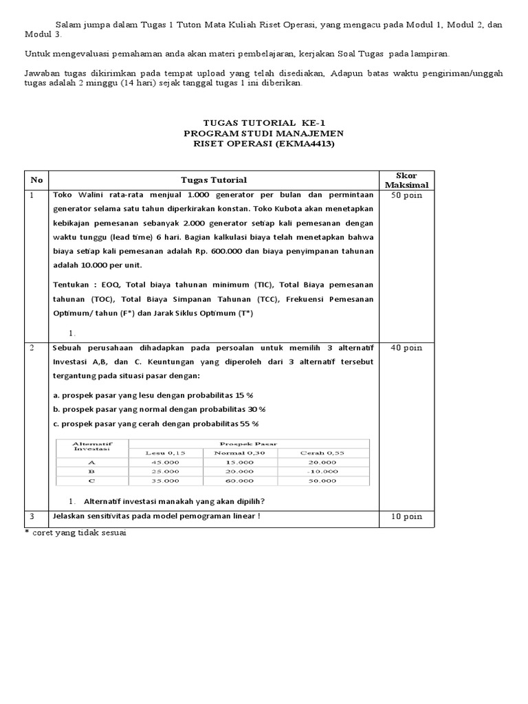 Riset Operasi | PDF | Teknologi & Rekayasa