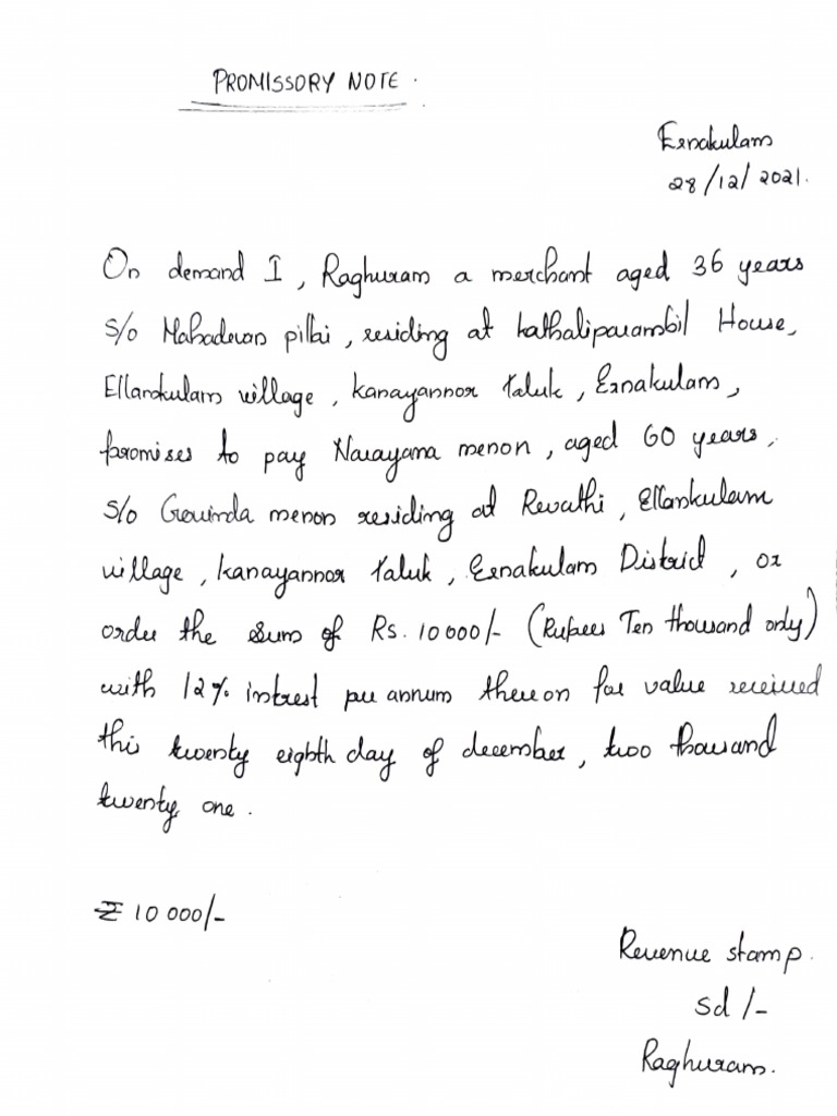 Promissory Note Details and Terms | PDF