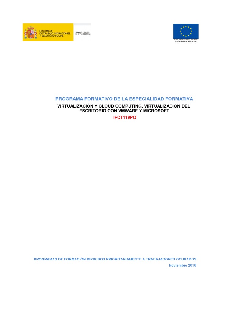Ifct119po Virtualización y Cloud Computing. Virtualizacion Del | PDF | Computación en la nube ...