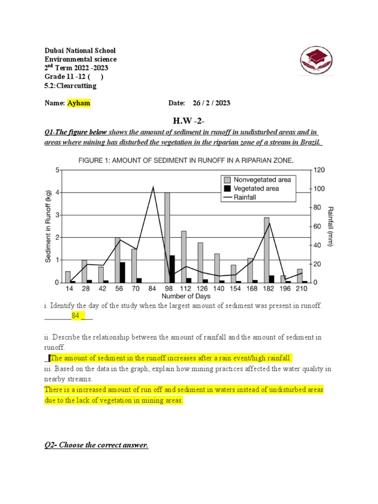 H.W 2 Clearcutting | PDF
