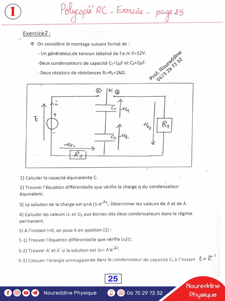 RC - Exercice + Correction | PDF