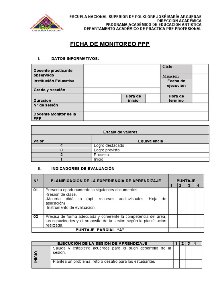 FICHA DE MONITOREO | PDF | Evaluación | Aprendizaje