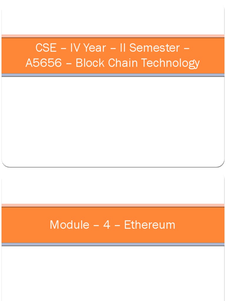 Module 4 - Ethereum | PDF | Data Type | Variable (Computer Science)