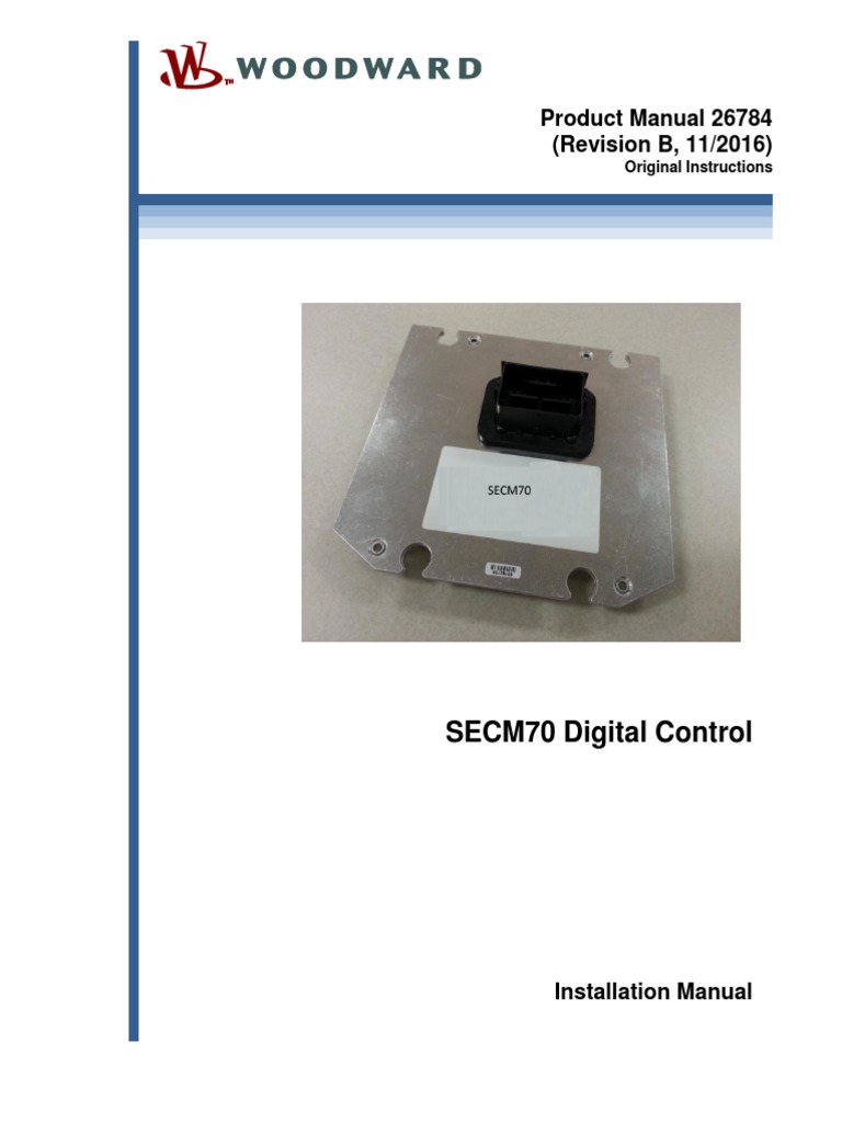 SECM70 Digital Control: Product Manual 26784 (Revision B, 11/2016) | PDF