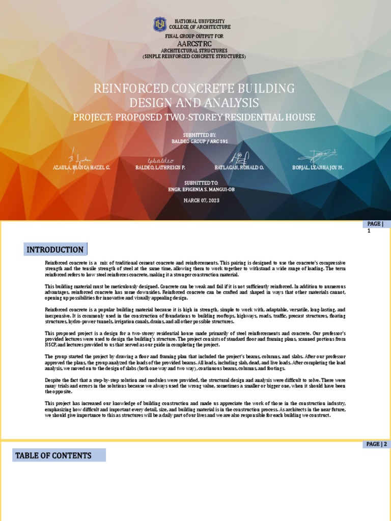 Reinforced Concrete Building Design and Analysis: Project: Proposed Two ...