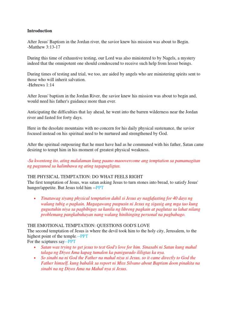 Overcoming Temptation: Jesus' Example | PDF | Satan | Religious Belief ...