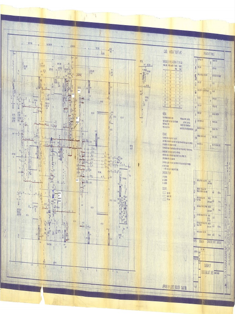 Diagram of Ballast & Bilge Line - Pumps 34 & 38 | PDF