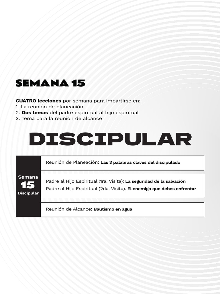 Discipular: Semana 15 | PDF