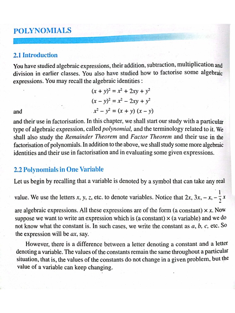 Polynomials | PDF