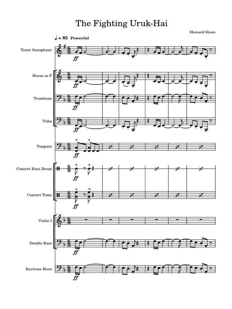 The Fighting Uruk-Hai | PDF | Trombone | Brass Instruments