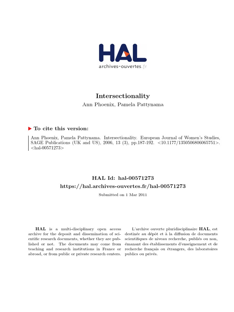 Intersectionality | PDF | Intersectionality | Feminism