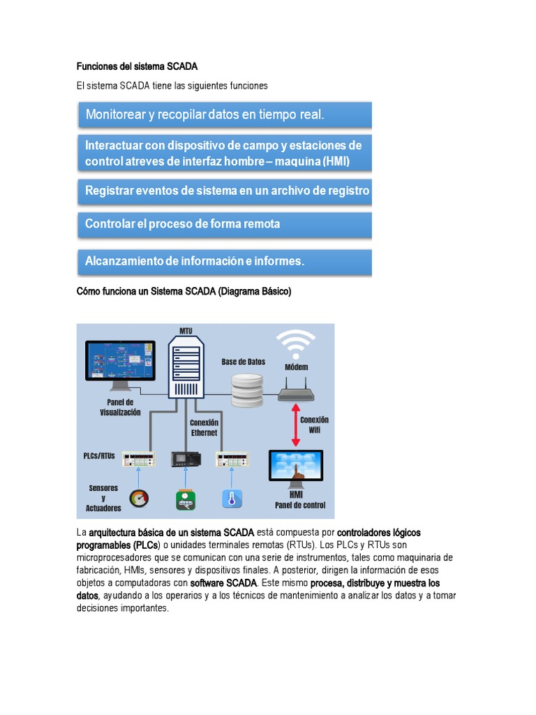 Cómo Funciona Un Sistema SCADA | PDF | Scada | Ciencias fisicas