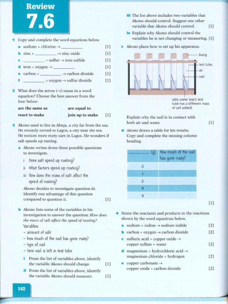 01.7.6_OXFORD_Checkpoint Chemistry_Stage 9 Review | PDF