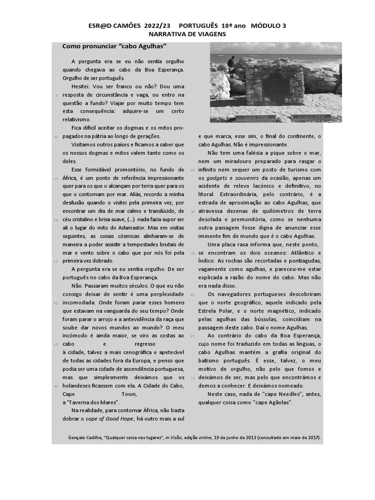 Narrativa de Viagens (Goncalo Cadilhe) | PDF | Portugal | Oceano Atlântico