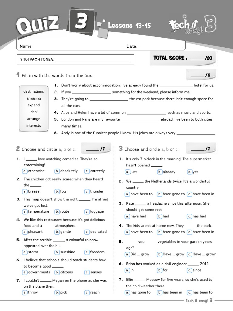 Tech It Easy! 3 - Interactive Quiz 3 | PDF