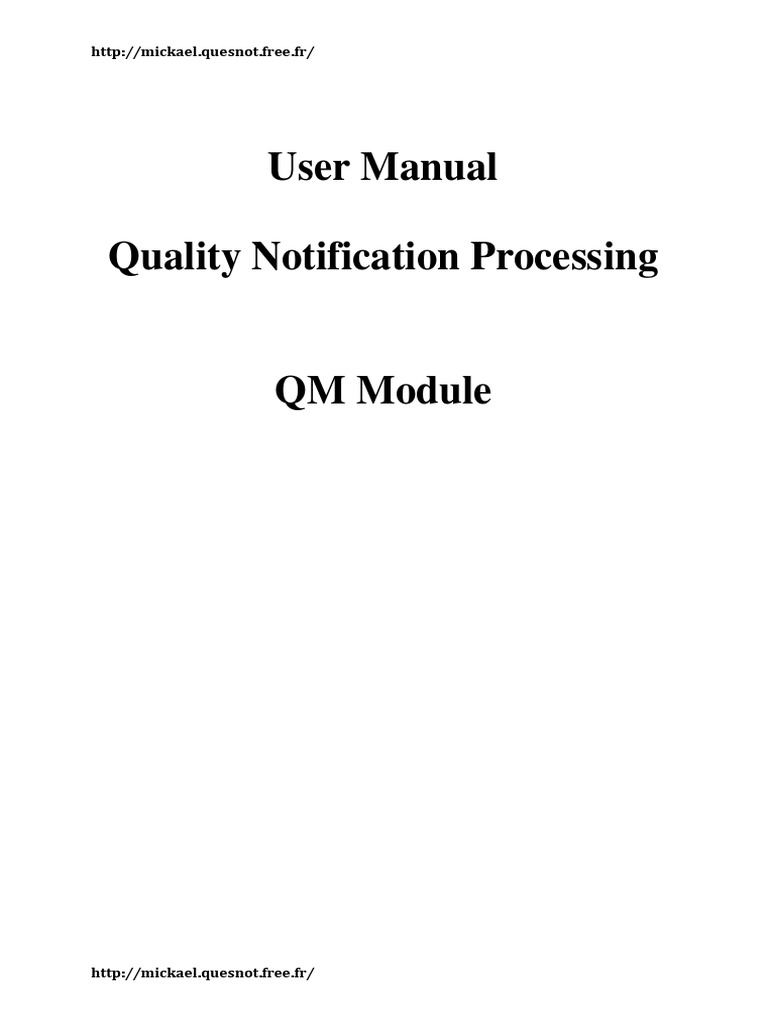 Quality Notification Processing | PDF | Menu (Computing) | Icon (Computing)