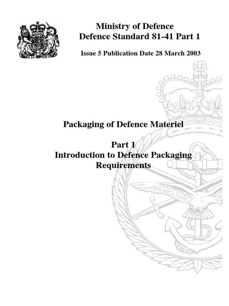 Def Stan 81-41 Part1-5 | PDF | Packaging And Labeling | Humidity