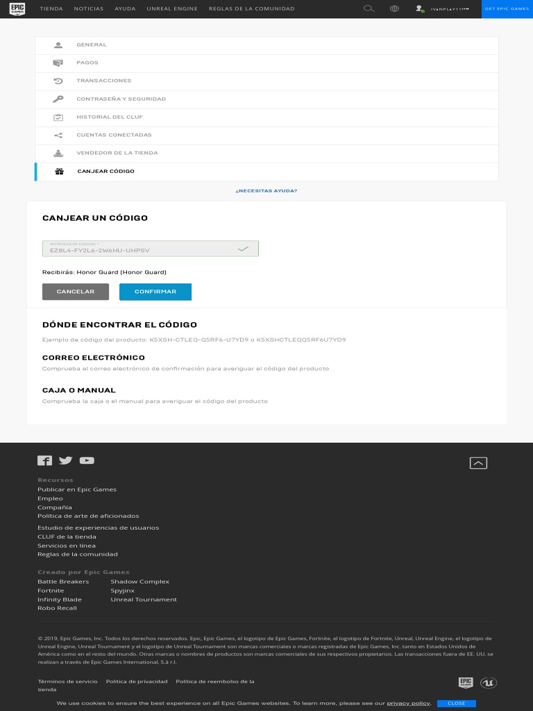 Canjear Código | PDF