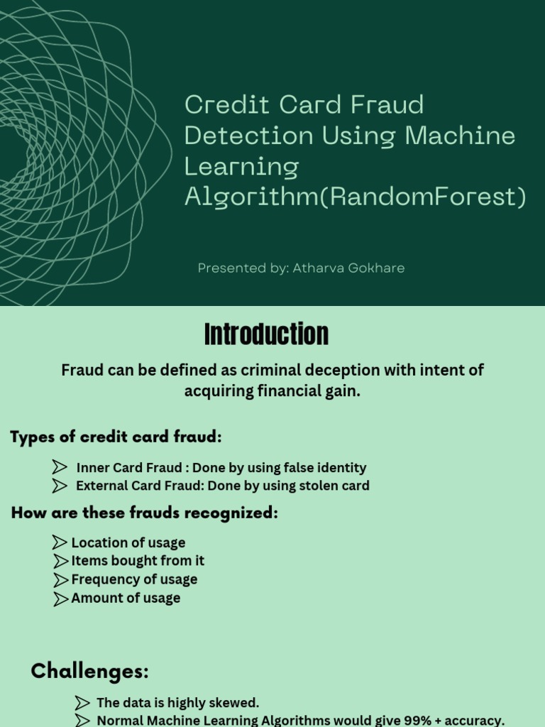 Credit Card Fraud Detection Using Random Forest Algo | PDF | Business