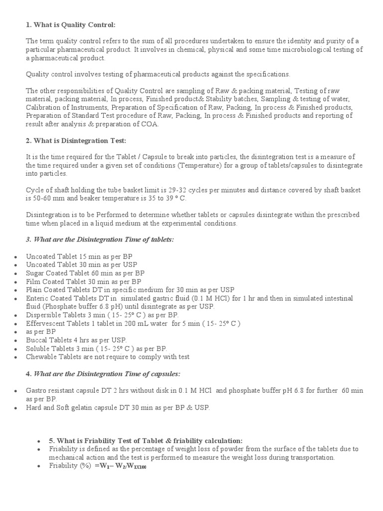 Interview Question Pharma | PDF | Verification And Validation ... Interview Question Pharma | PDF | Verification And Validation ...