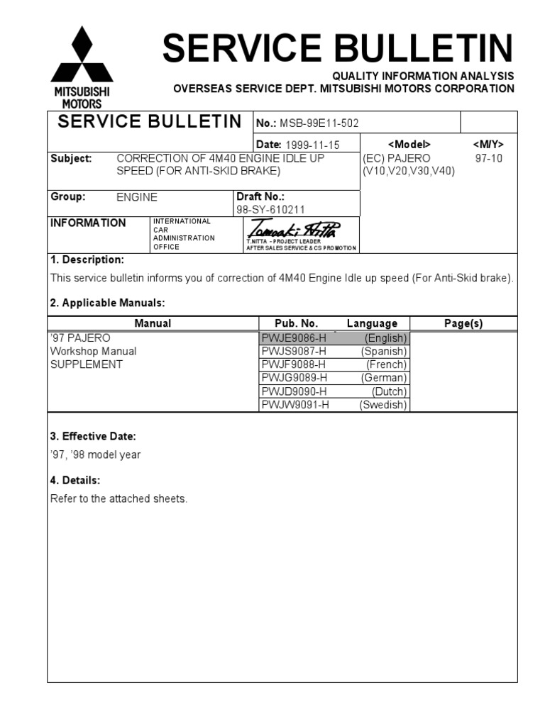 Service Bulletin | PDF