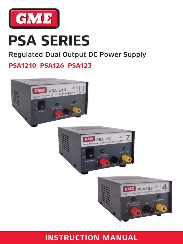 PSA Series DC Power Supply Guide | PDF