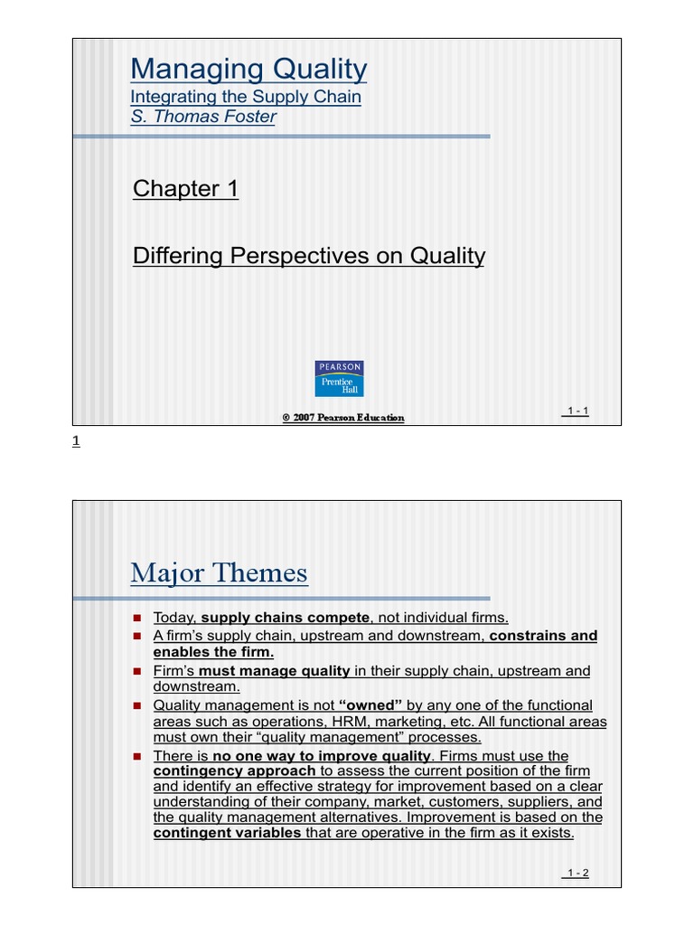 Managing Quality: Differing Perspectives On Quality | PDF