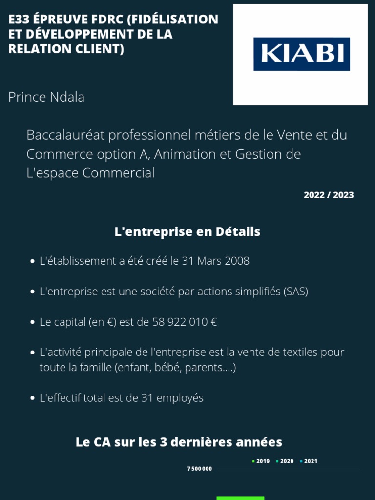 Epreuve E33 FDRC (Fidélisation Et Développement de La Relation Client | PDF