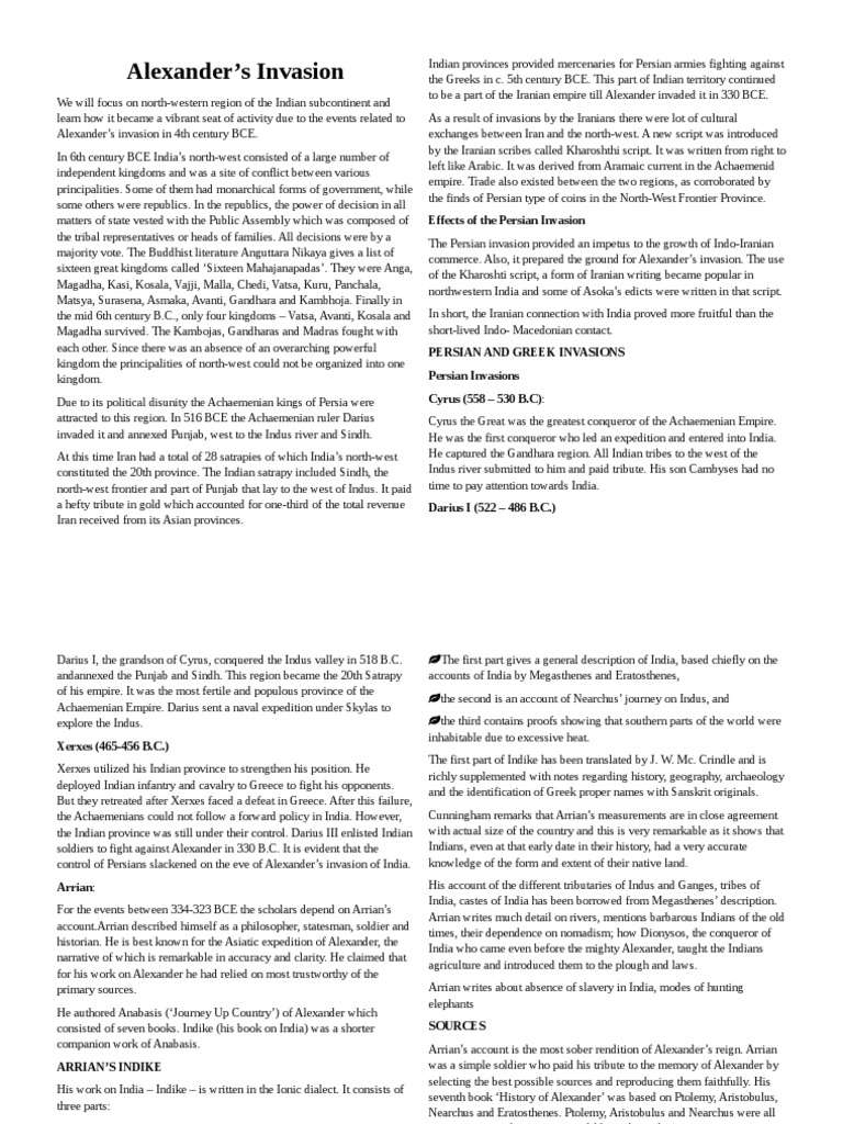 6.alexander's Invasion | PDF | Alexander The Great | Achaemenid Empire 6.alexander's Invasion | PDF | Alexander The Great | Achaemenid Empire