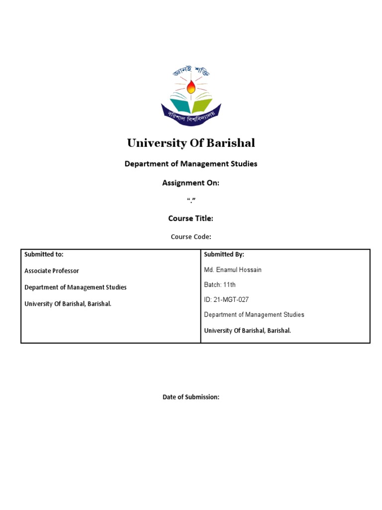 Assignment Cover Page 2 | PDF