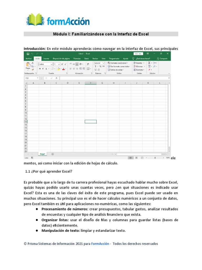 6- Módulo I | PDF | Microsoft Excel | Hoja de cálculo