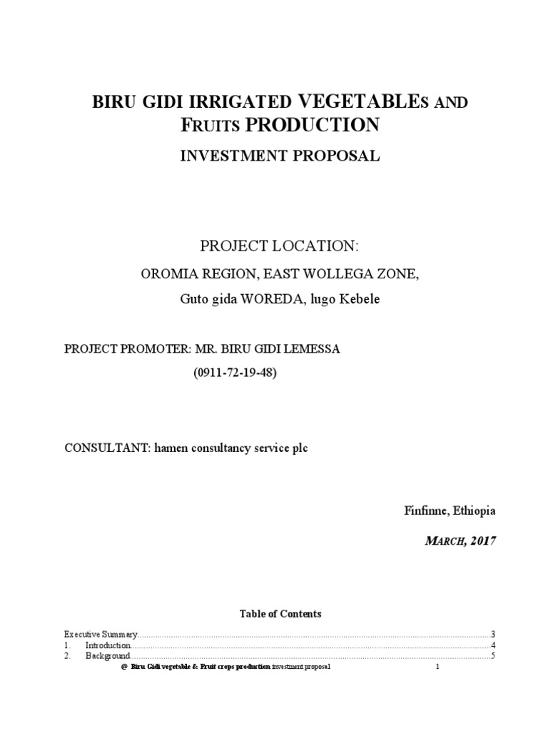 Vegetable F Production: Biru Gidi Irrigated | PDF | Agriculture | Food Security