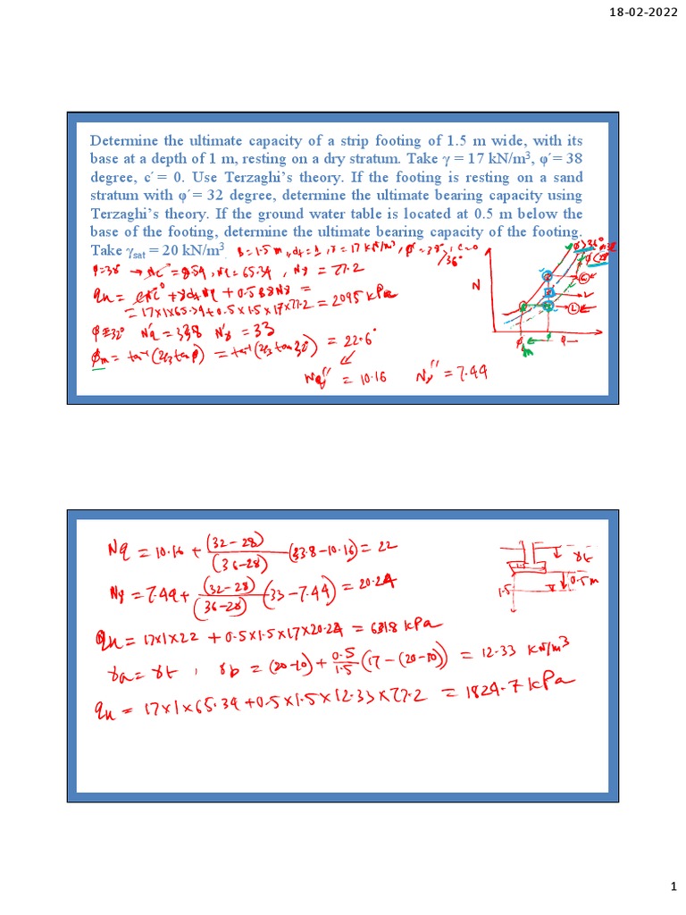GTE-2 (CE355) - Problems On Shallow Foundation | PDF GTE-2 (CE355) - Problems On Shallow Foundation | PDF