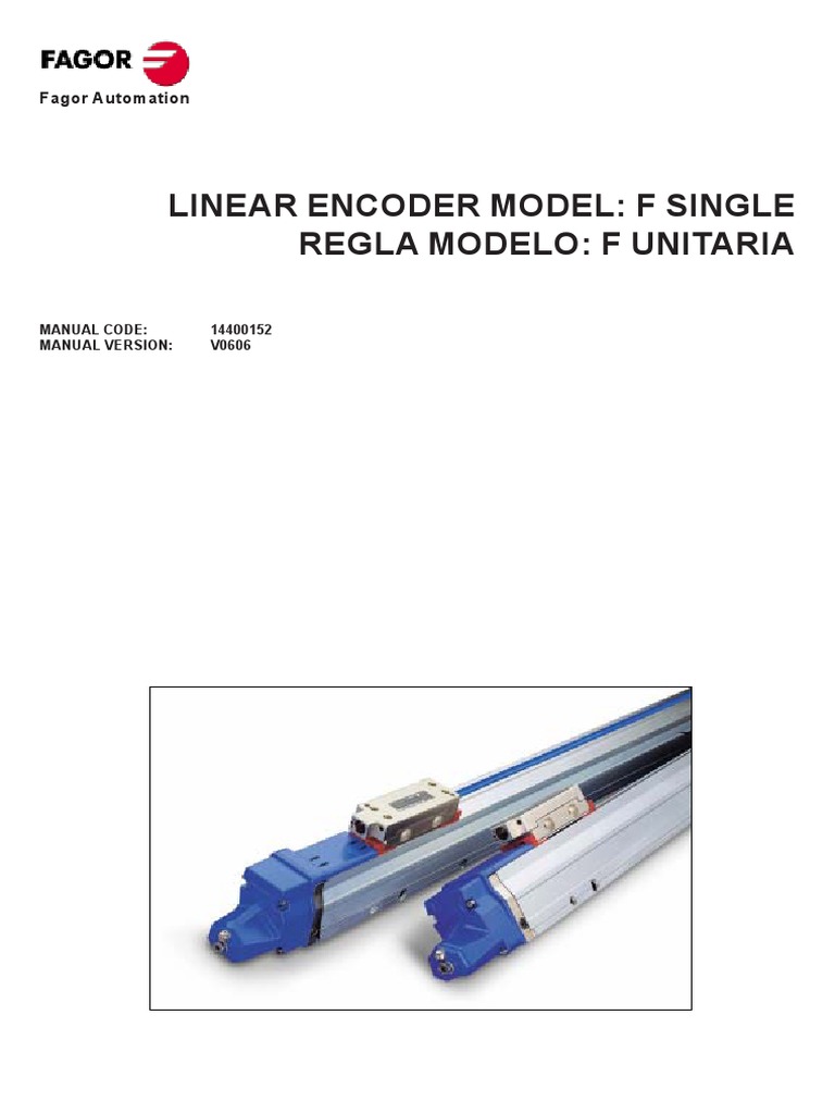 Linear Encoder Model: F Single Regla Modelo: F Unitaria: Fagor ...