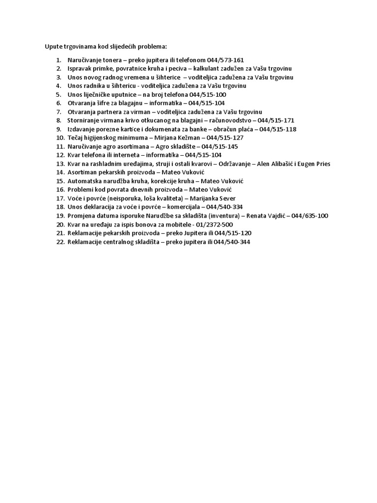 Upute Za Rad - Tomislav | PDF