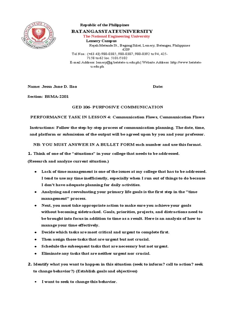 Performance Task in Lesson 4 | PDF | Career & Growth | Business