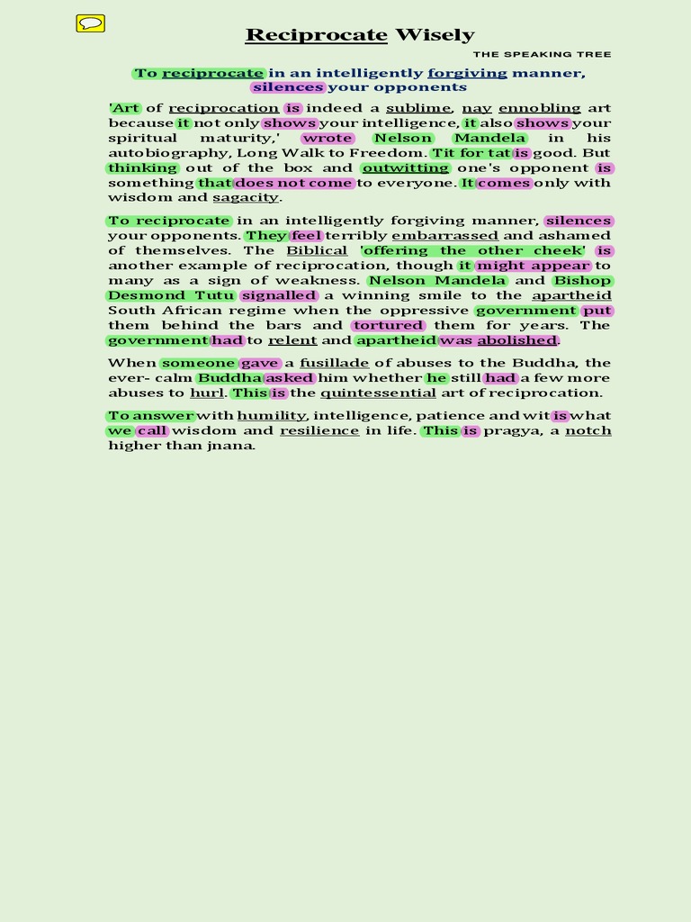 Reciprocate wisely_Marked | PDF