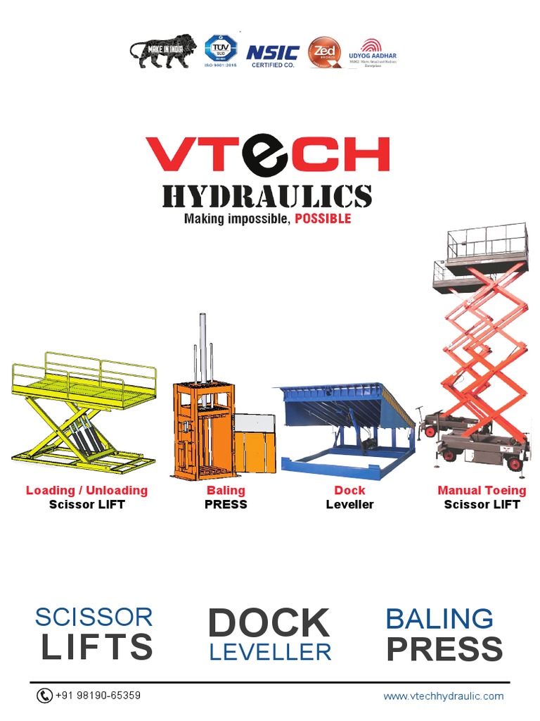 Vtech Catalog Scissor Lifts, Dock Leveler, Baling Press | PDF ...