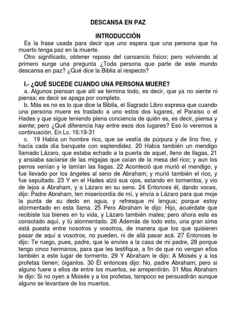 Descansa en Paz | PDF | Jesús | Oración