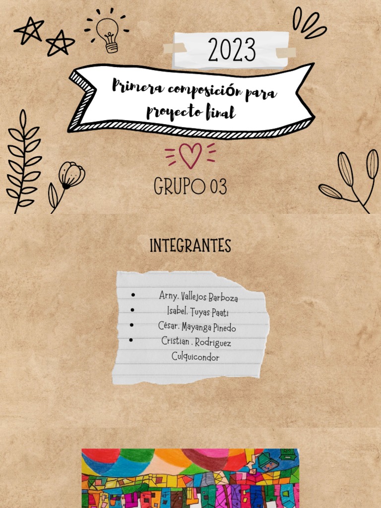 Primera Composición para Proyecto Final - Grupo 03 | PDF