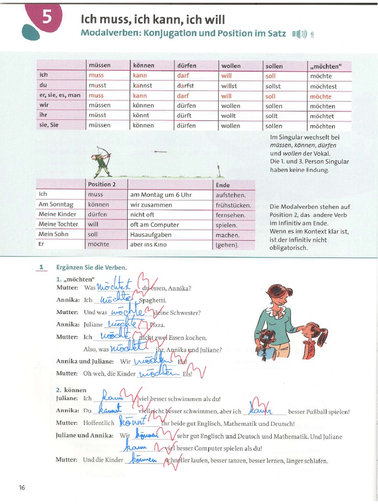 Modalverben (Grammatik Aktiv A1) | PDF